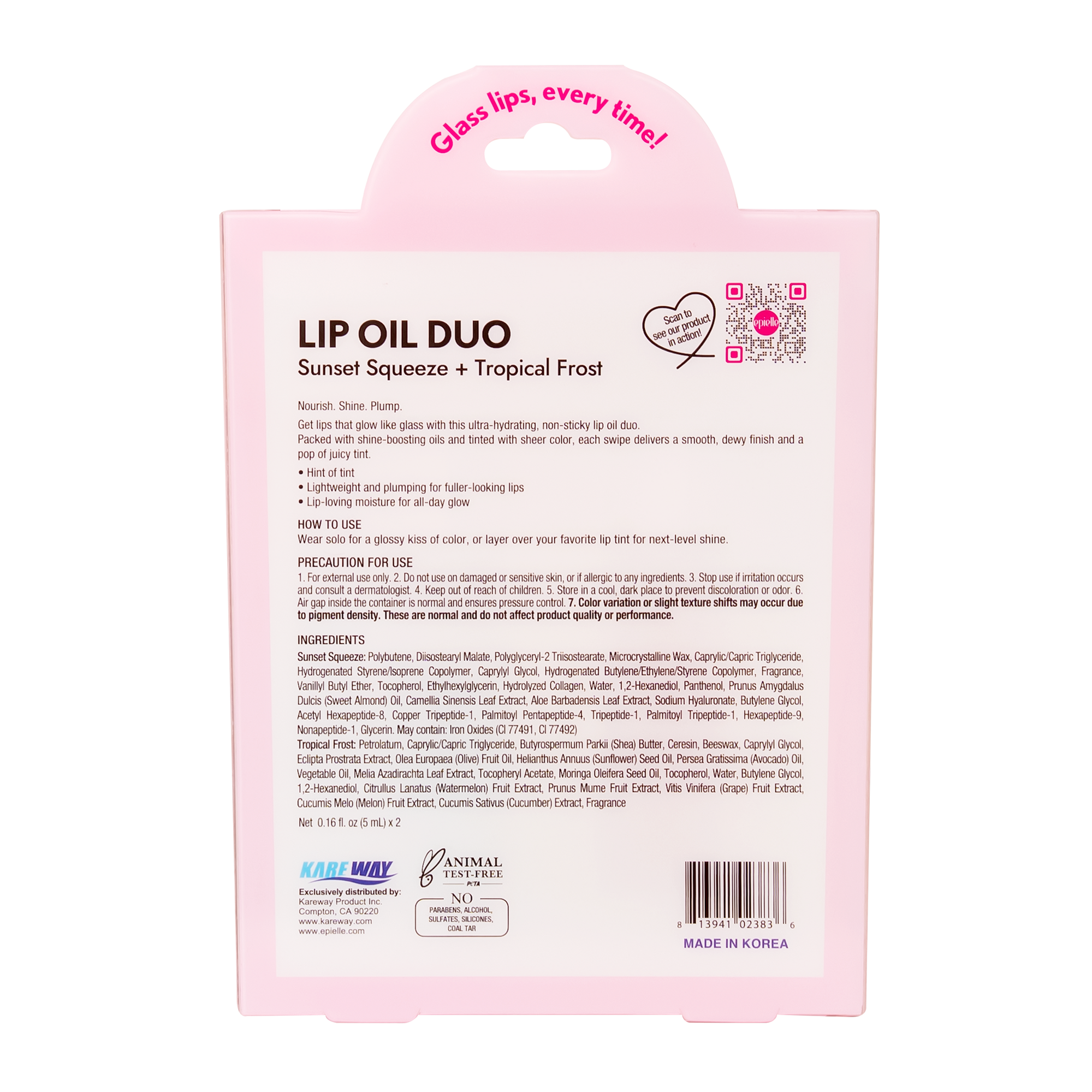 epielle x herg Lip OIl Duo | Sunset Squeeze + Tropical Frost – epielle®