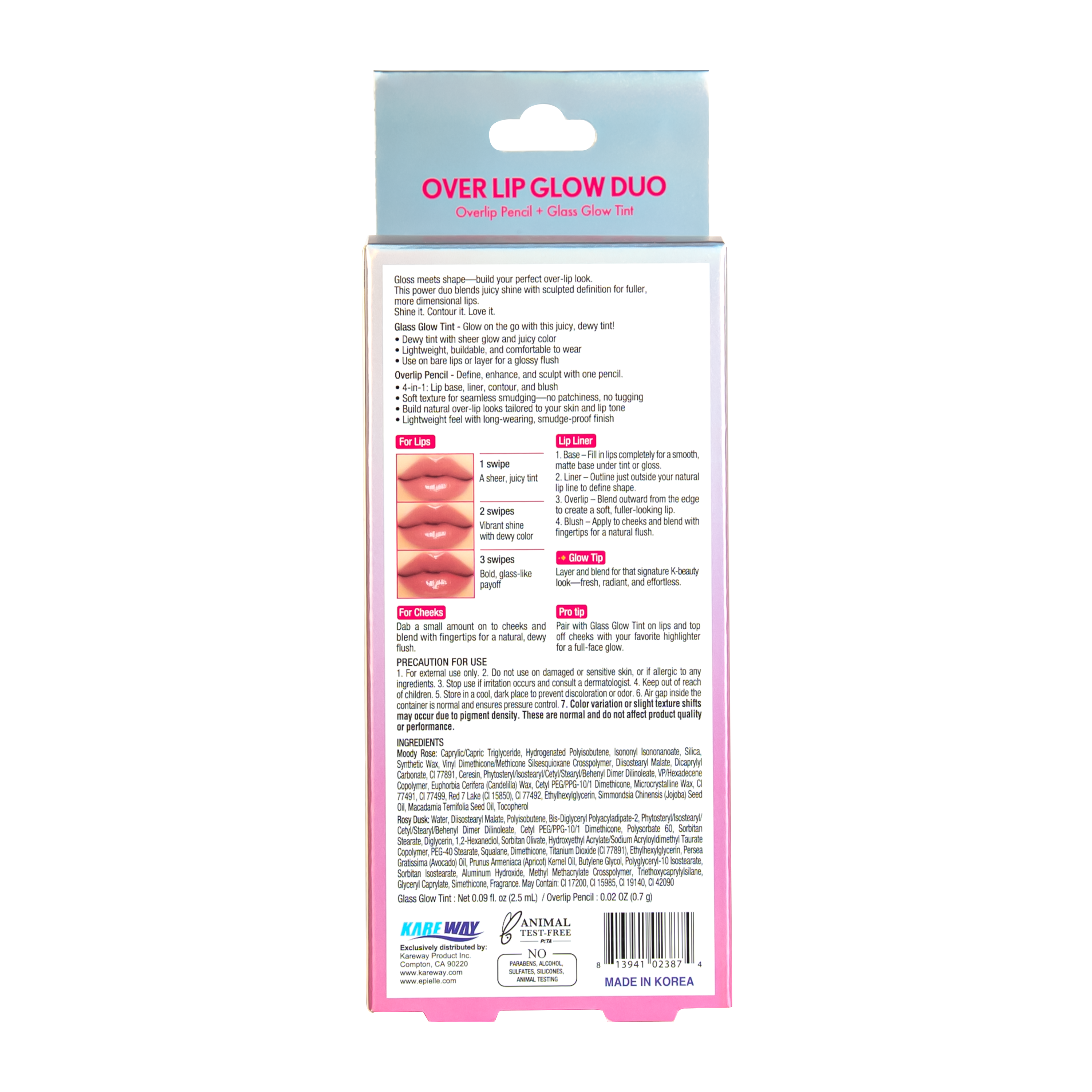 epielle x herg Over Lip Glow Duo | Rosy Dusk Tint + Moody Rose Pencil ...